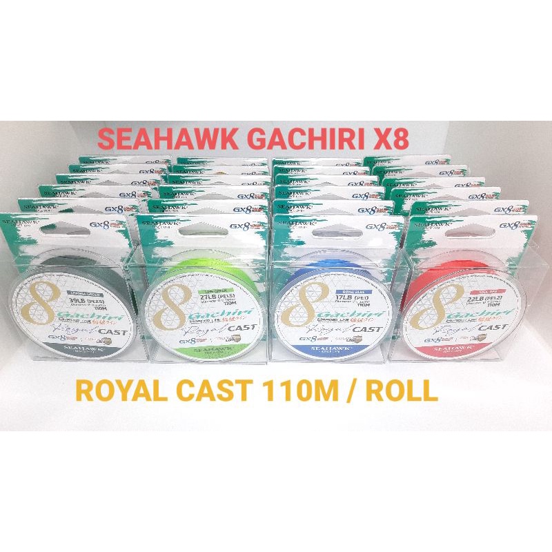NEW!! 🔥🔥 SEAHAWK GACHIRI X8 ROYAL CAST BRAIDED LINE 110 METER LONG | Shopee Malaysia