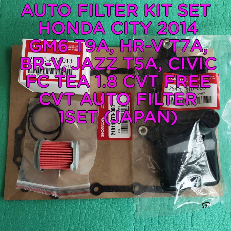 AUTO FILTER KIT SET HONDA CITY 2014 GM6 T9A, HR-V T7A, BR-V, JAZZ T5A ...