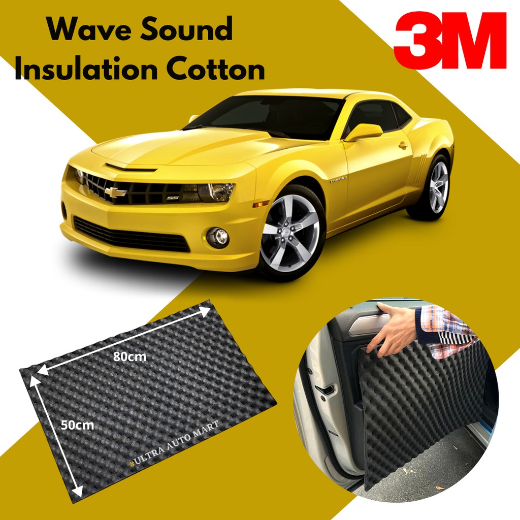 Wave Sound Insulation Cotton Pad 80CMx50CM 3M Acoustic Heat Noise ...