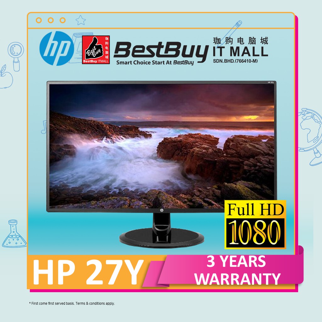 HP FHD IPS LED Monitor (27") 27Y | Shopee Malaysia