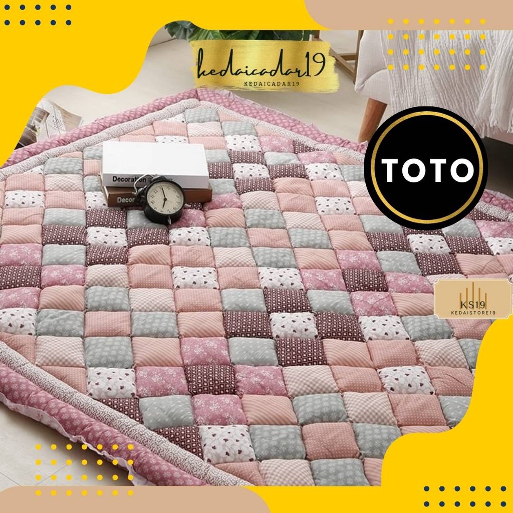 TILAM TOTO PATCHWORK HIGH QUALITY 100% COTTON / QUEEN SIZE TOTO BESAR ...