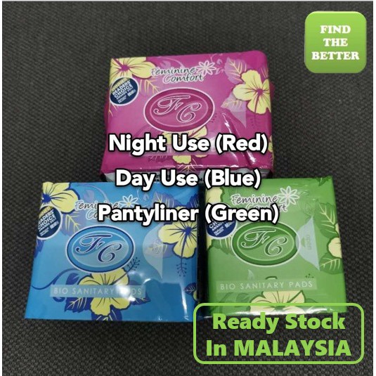 【SINGLE PACK】AVAIL FC BIO SANITARY PAD (Pantyliner / Day Use / Night ...
