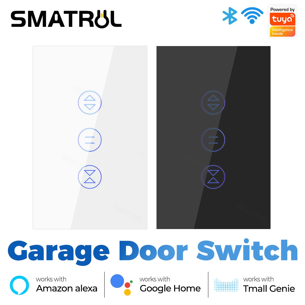SMATRUL Us Tuya Smart WiFi Touch Switch Garage Rolling Door Wall Glass ...