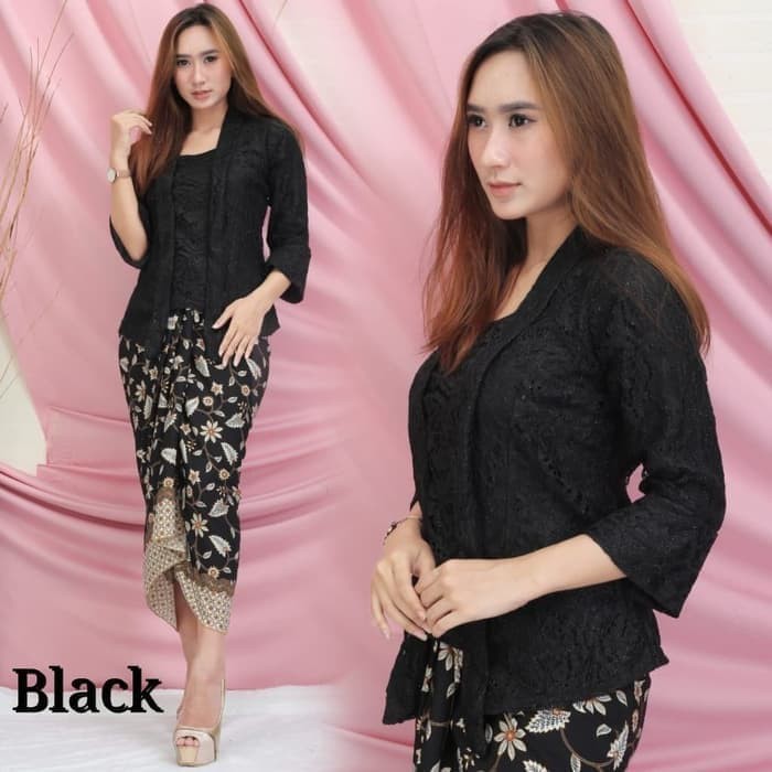 HITAM Kebaya /modern kebaya Suit/Modern kebaya Suit/full kebaya ...