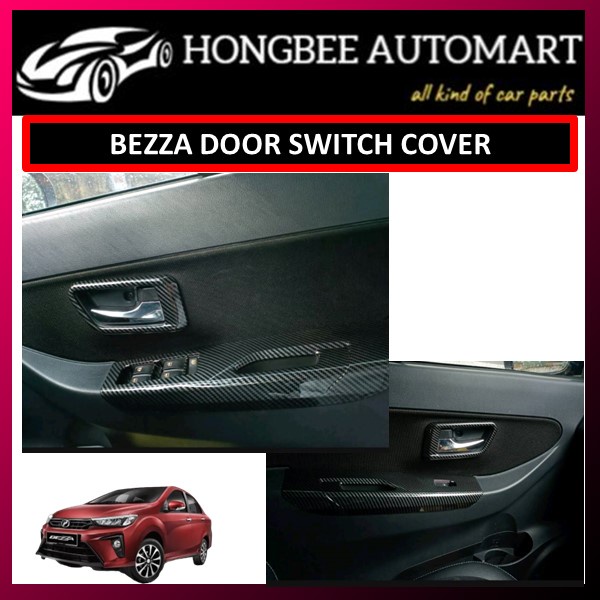 BEZZA (ALL) CARBON FIER WINDOW SWITCH PANEL FRAME COVER / INTERIOR DOOR ...