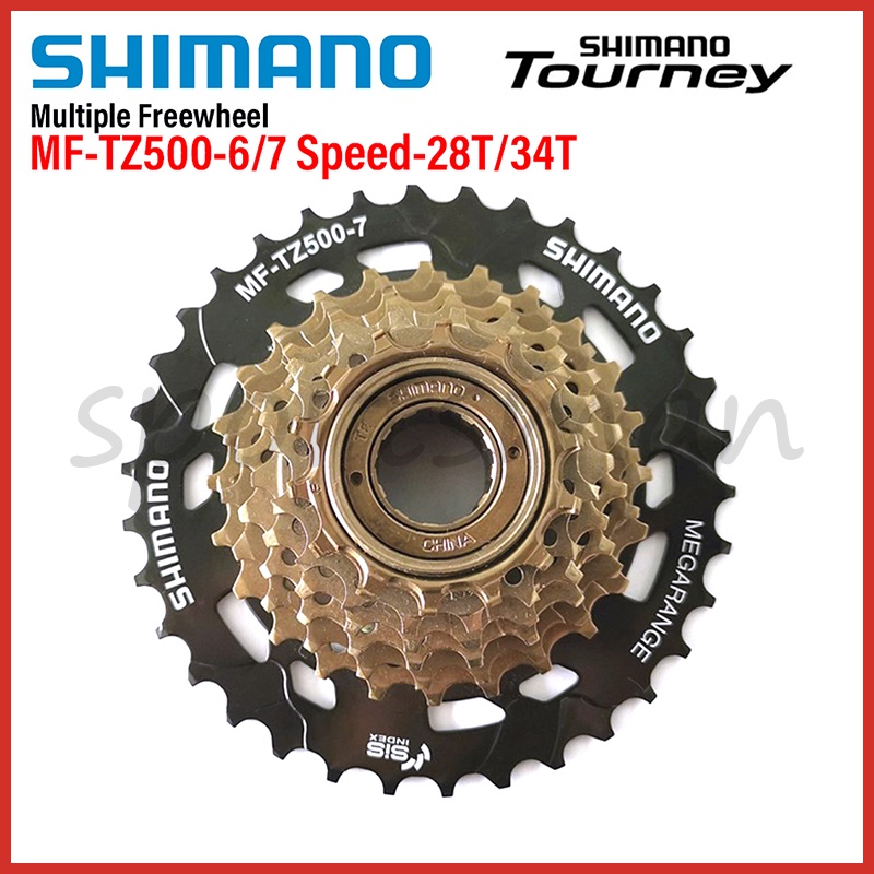 Shimano Tourney MF-TZ500 14-34T Multiple Freewheel Cassette MTB ...