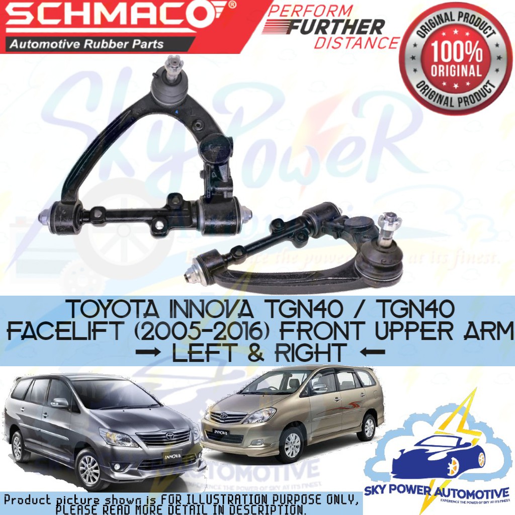 TOYOTA INNOVA TGN40 / TGN40 FACELIFT (2005-2016) SCHMACO UPPER ARM ...