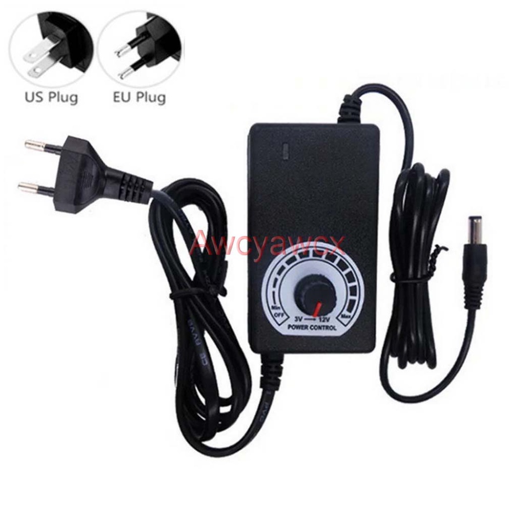 Adjustable ON/OFF Adapter 3V-12V 2A adjust speed voltage 3V 4.5V 5V 6V ...