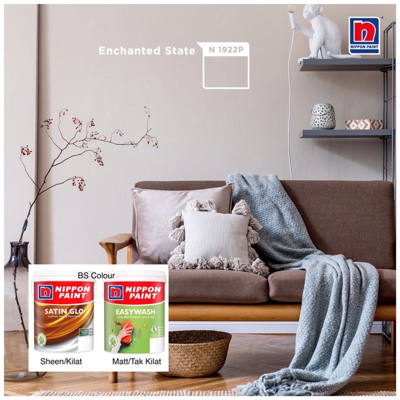 5L Nippon Paint Interior SatinGlo/Sheen & EasyWash/Matt& Super Matex ...