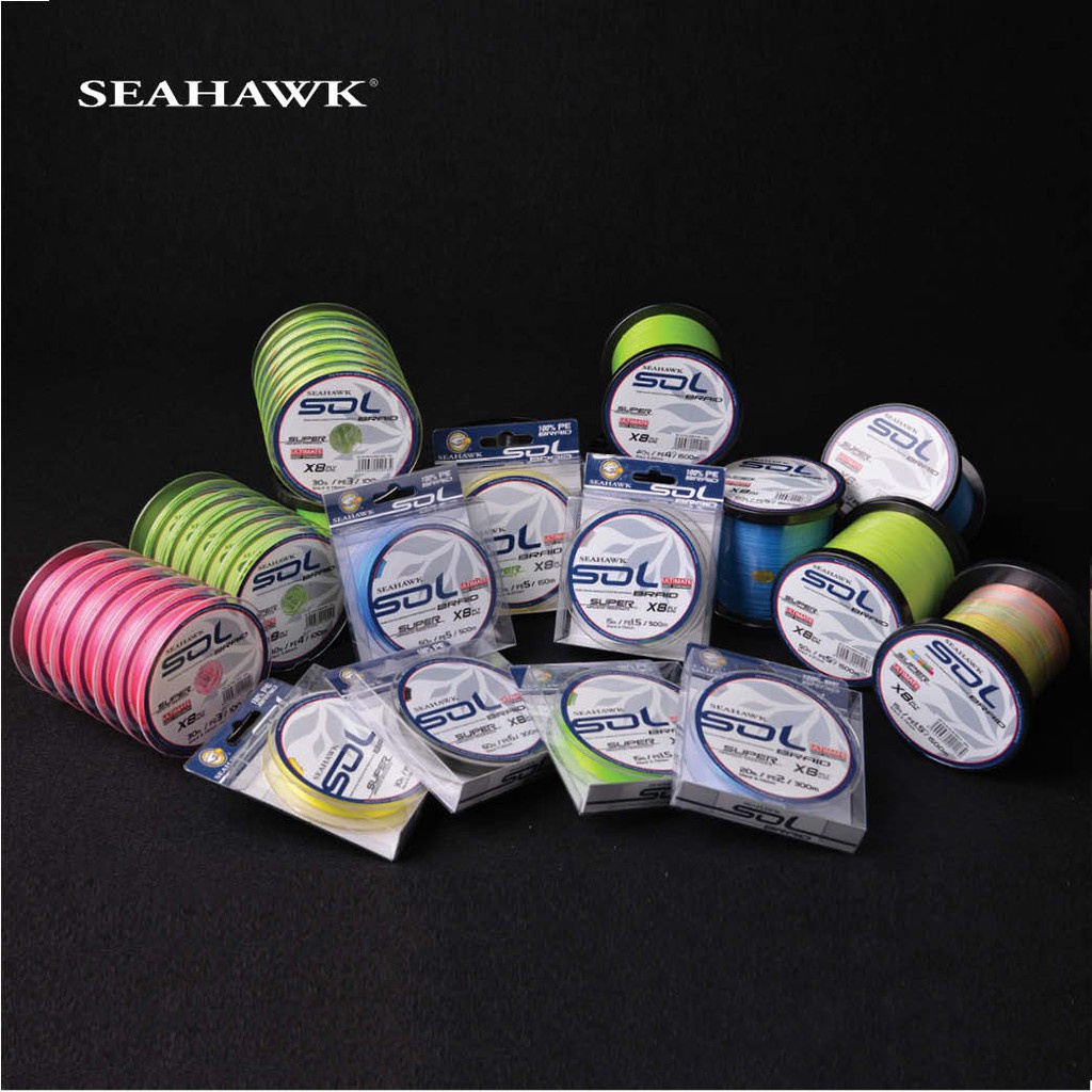 🔥SEAHAWK SOL BRAID 300M🔥 BRAIDED LINE,SEAHAWK SOL X8 M/COLOR 300M TALI ...