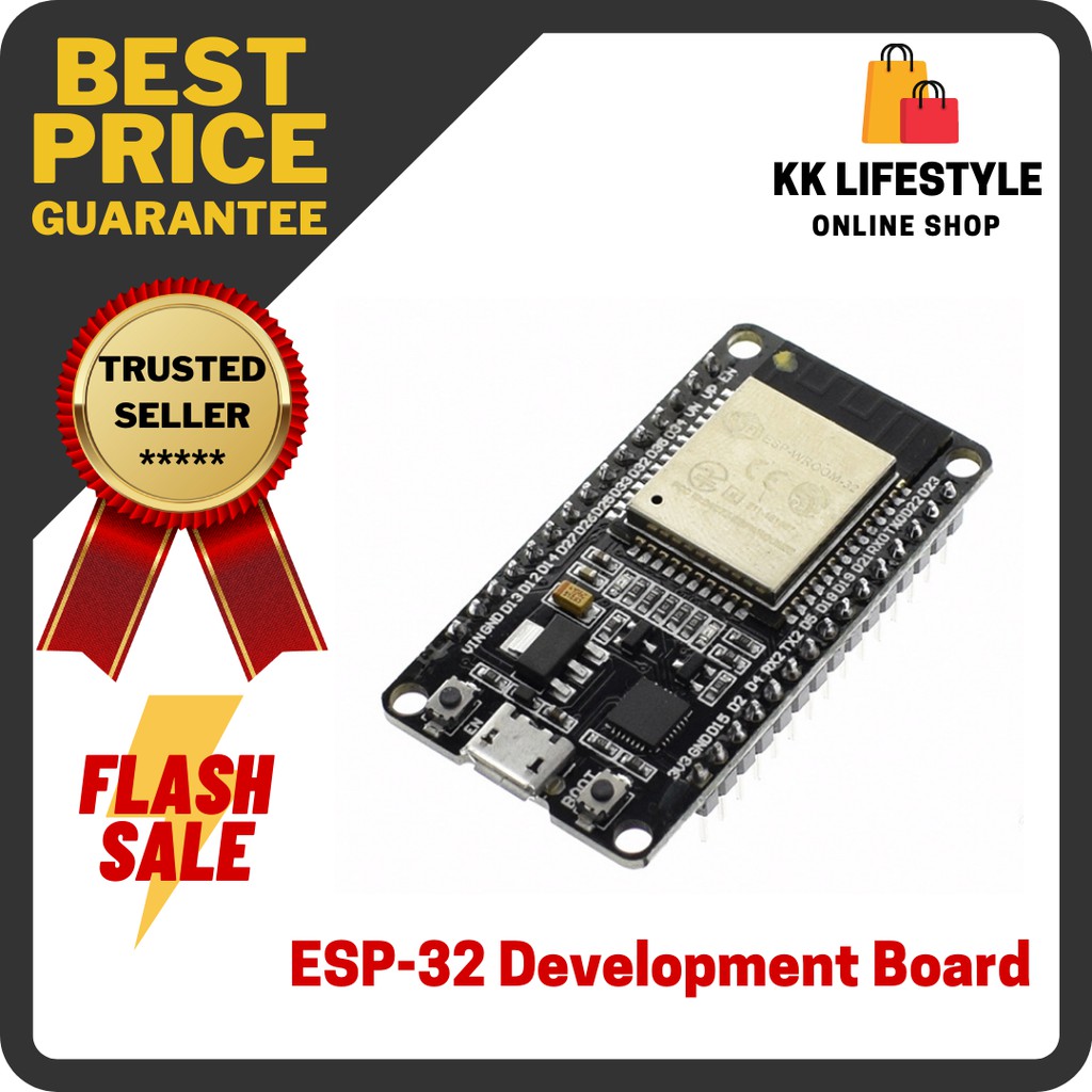 𝗥𝗘𝗔𝗗𝗬 𝗦𝗧𝗢𝗖𝗞 Esp 32 Development Board Wifi Bluetooth Ultra Low Power Consumption Dual Cores