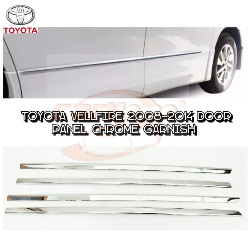 Toyota Vellfire 2008-2014 side door panel chrome garnish | Shopee Malaysia