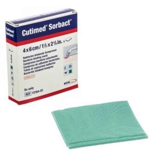 Cutimed Sorbact Swab 4x6cm | The Wound Dressing That Tie Bacteria ...