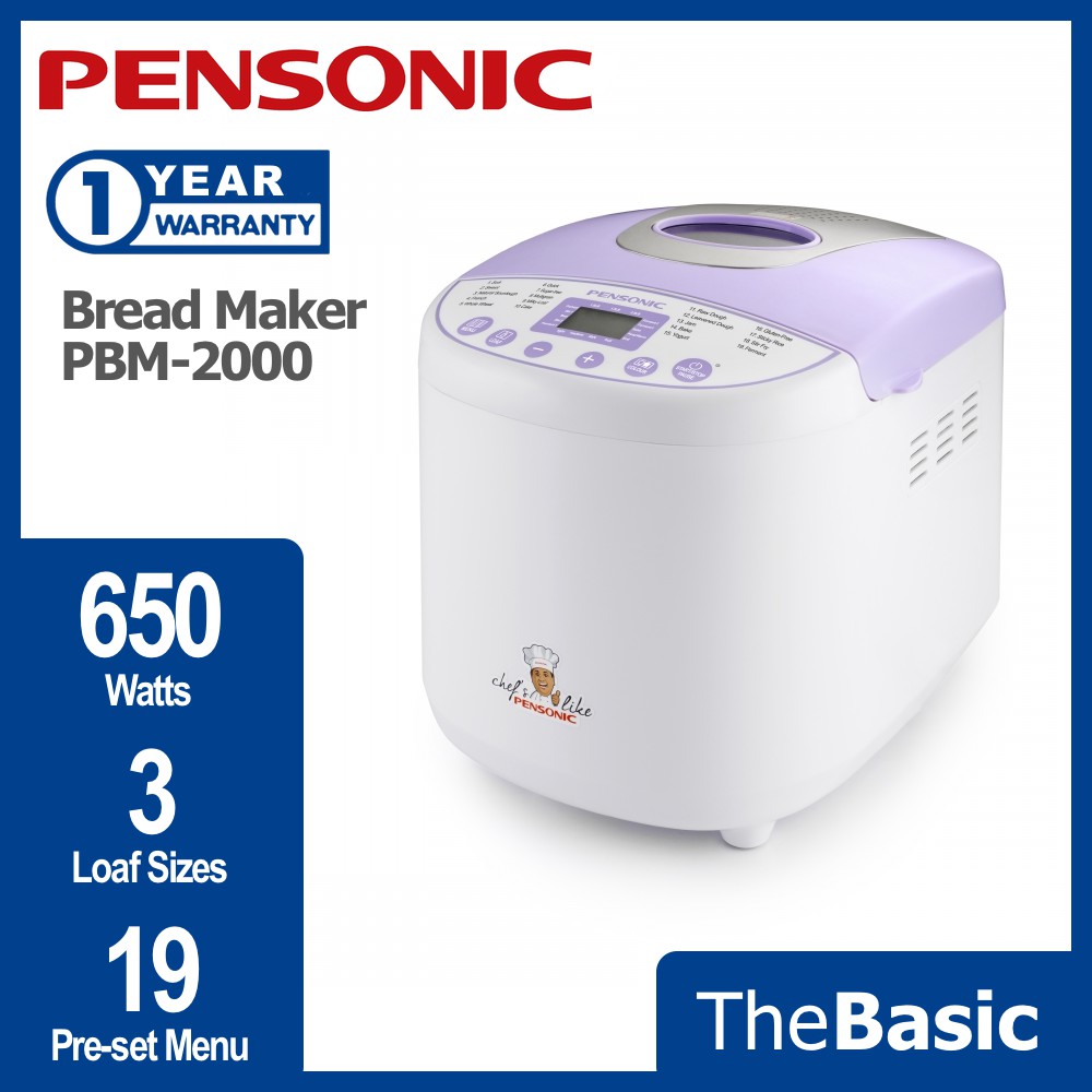 PENSONIC 650w Bread Maker Pembuat Roti ( PBM-2000 , PBM2000 ) | Shopee Malaysia