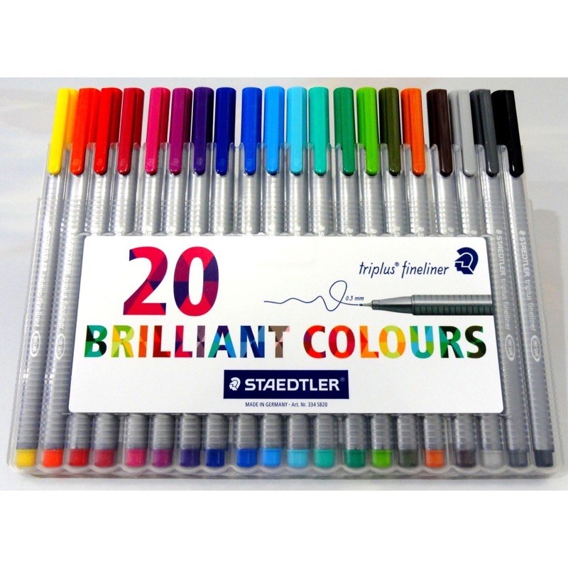 Staedtler 20 Brilliant Colors 0.3 mm. 20 Color Pens For Coloring ...