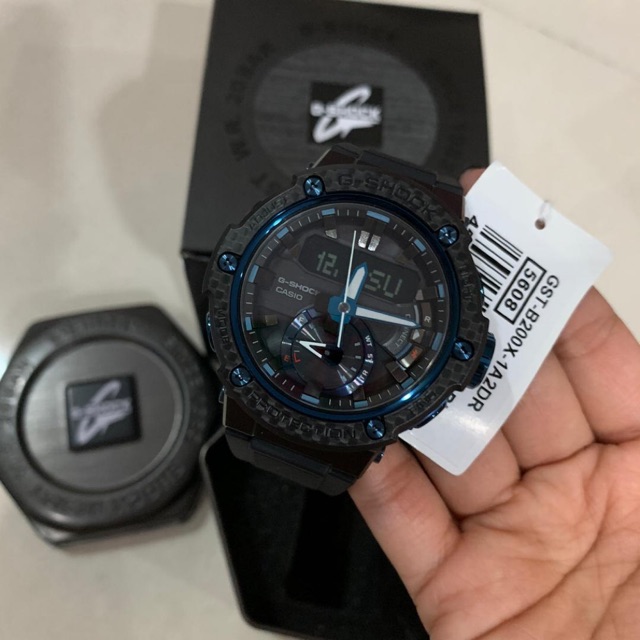 G SHOCK Tough Solar & Bluetooth G-Steel Carbon Fiber Bezel Watch GST ...