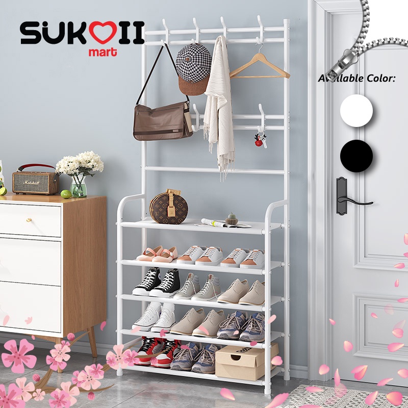 SKOI Simple Humanized Design Multipurpose Floor Coat Rack Shelf And ...