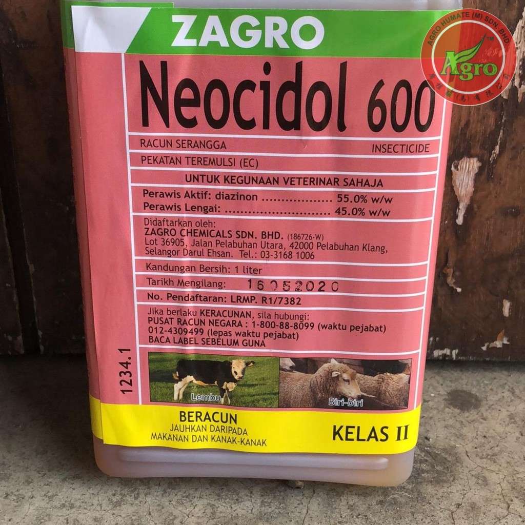 ZAGRO NEOCIDOL 600 (1 Liter) Fly and mosquito control / Fly maggot ...