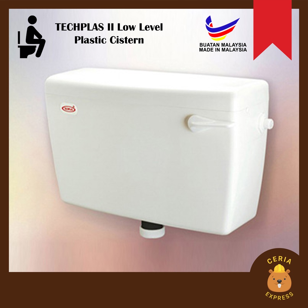 𝐓𝐄𝐂𝐇𝐏𝐋𝐀𝐒 𝐈𝐈 Low Level Plastic Cistern 1001-LL-TP II / Pam Tandas Duduk | Shopee Malaysia