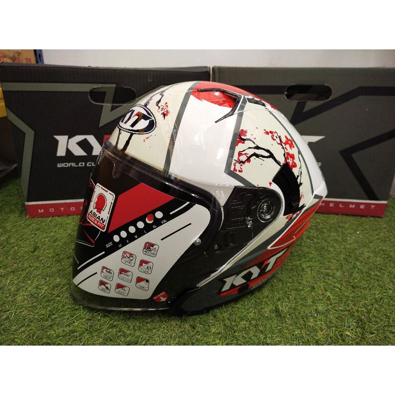 KYT HELMET XAVI SAKURA REPLICA / NF-J HELMET ORIGINAL KYT 100% | Shopee ...