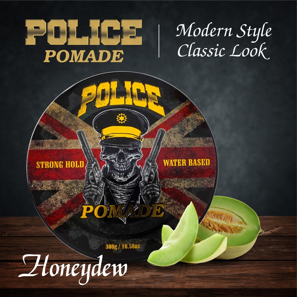[300 gram] POLICE POMADE ORIGINAL /ANTI DRANDRUFF/STRONG HOLD | Shopee ...