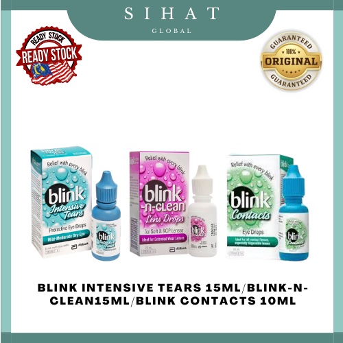 Abbott Blink Intensive Eye Drops (15ml)/Blink-N-Clean Eye Drops15ml ...