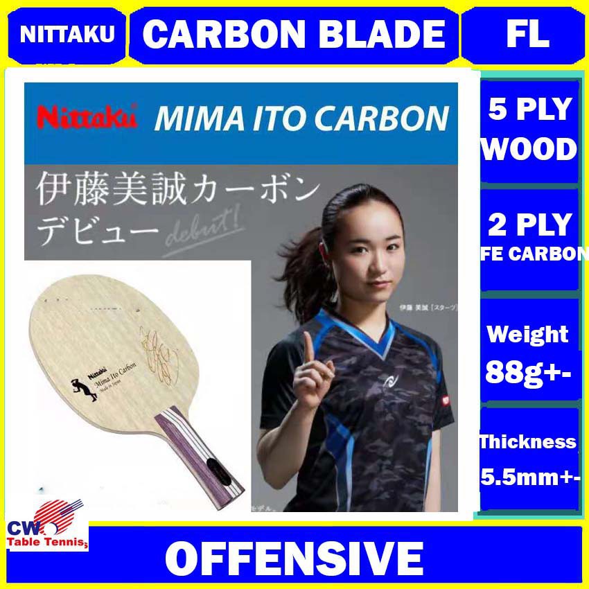Nittaku Blade Mima Ito Carbon Table Tennis Carbon Blade Racket Paddle Bats Raket Ping Pong ...