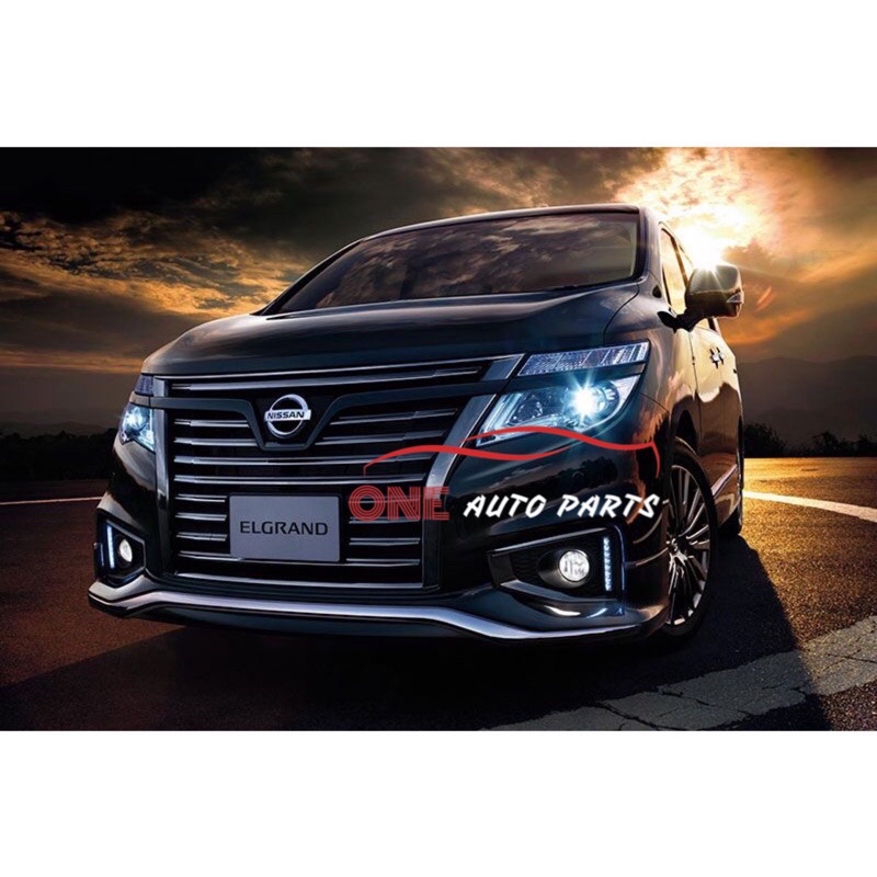 S款 Nissan Elgrand E52 2014~2018 Fog Lamp / 3 Line Style Lemon LED 2 Tone Fish Eye LED Projector ...