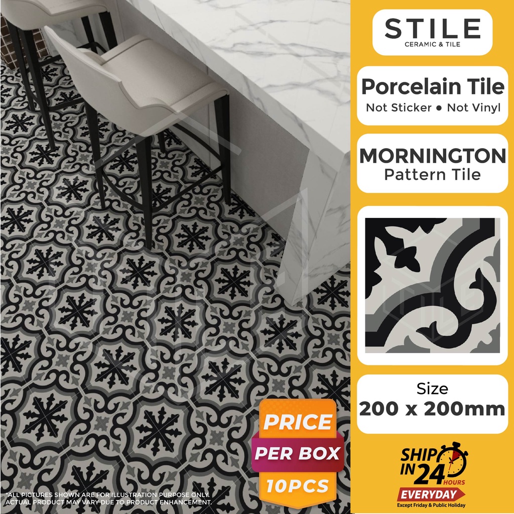 [REAL TILE] 10 PCS MORNINGTON PATTERN TILES/CERAMIC TILES/MOZEK BILIK ...