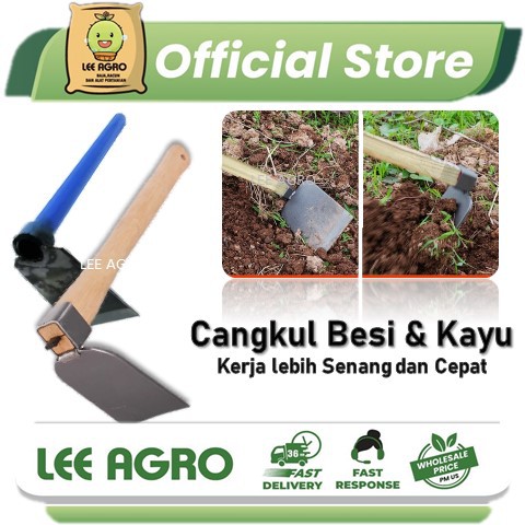 Cangkul Kayu / Besi Biru Kecil Mini Metal Hoe WITH WOOD/ STEEL BLUE ...