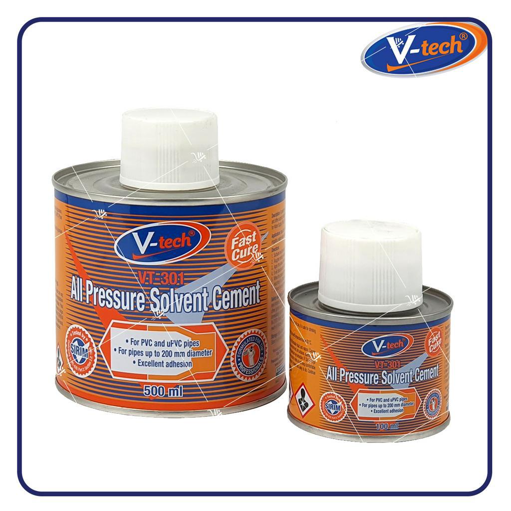 VT-301 V-Tech All Pressure Solvent Cement / Fast Cure / Gum paip / PVC ...