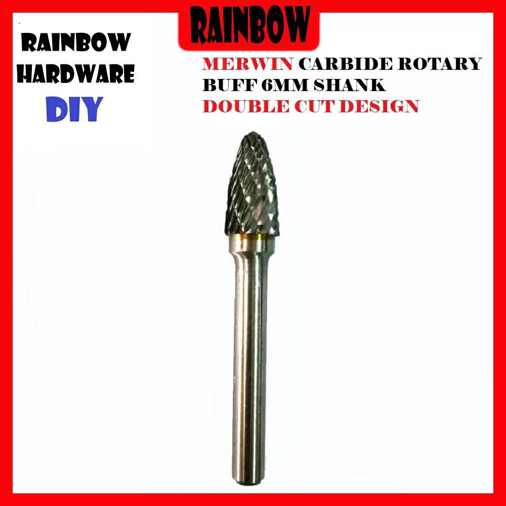 MERWIN CARBIDE ROTARY BUFF 6MM SHANK (Double Cut Design) | Shopee Malaysia
