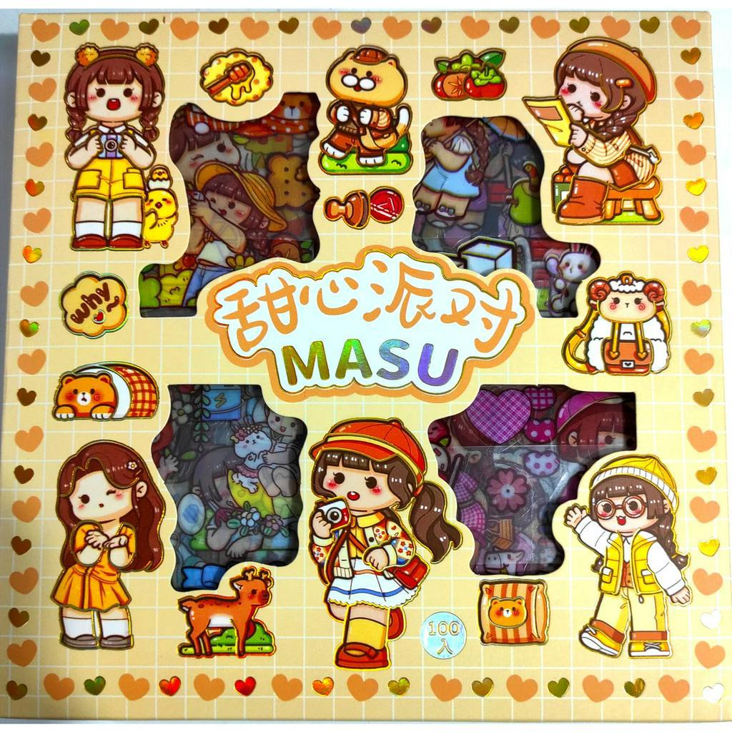- Sticker Waterproof Sticker Masu Sticker Momo Korea Contents 100pcs ...