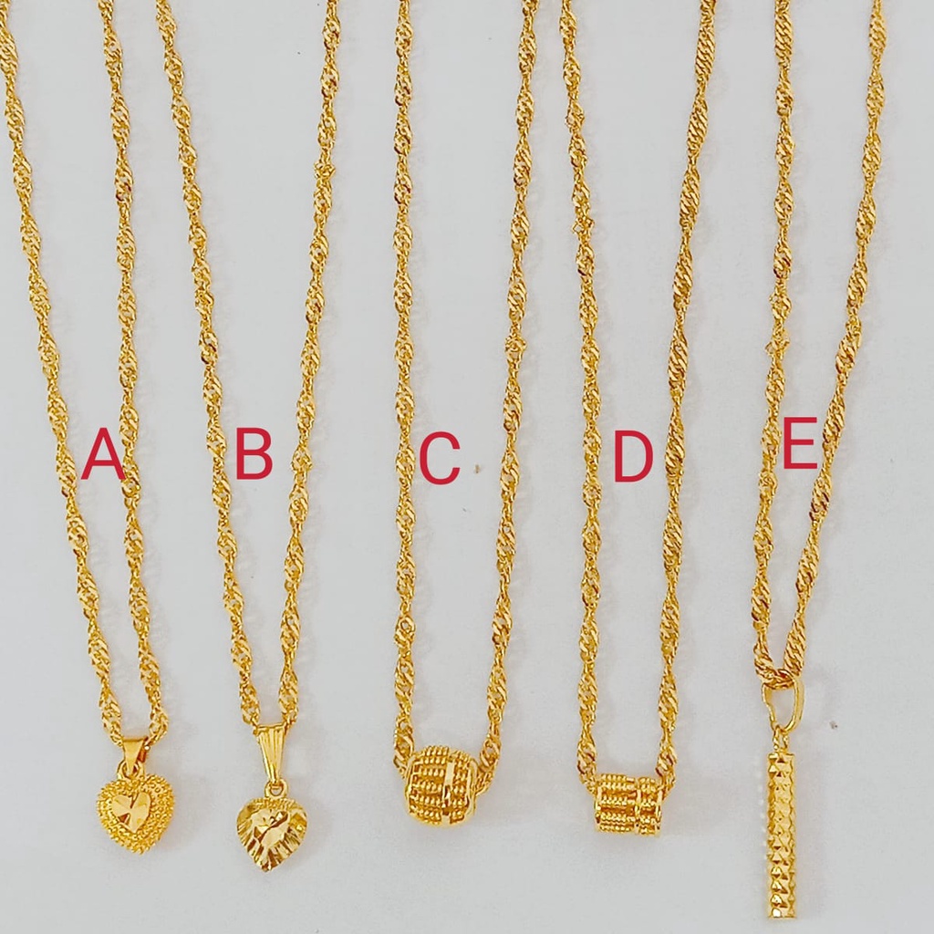 Necklace Rantai Leher Emas Bangkok GOLD PLATED | Shopee Malaysia