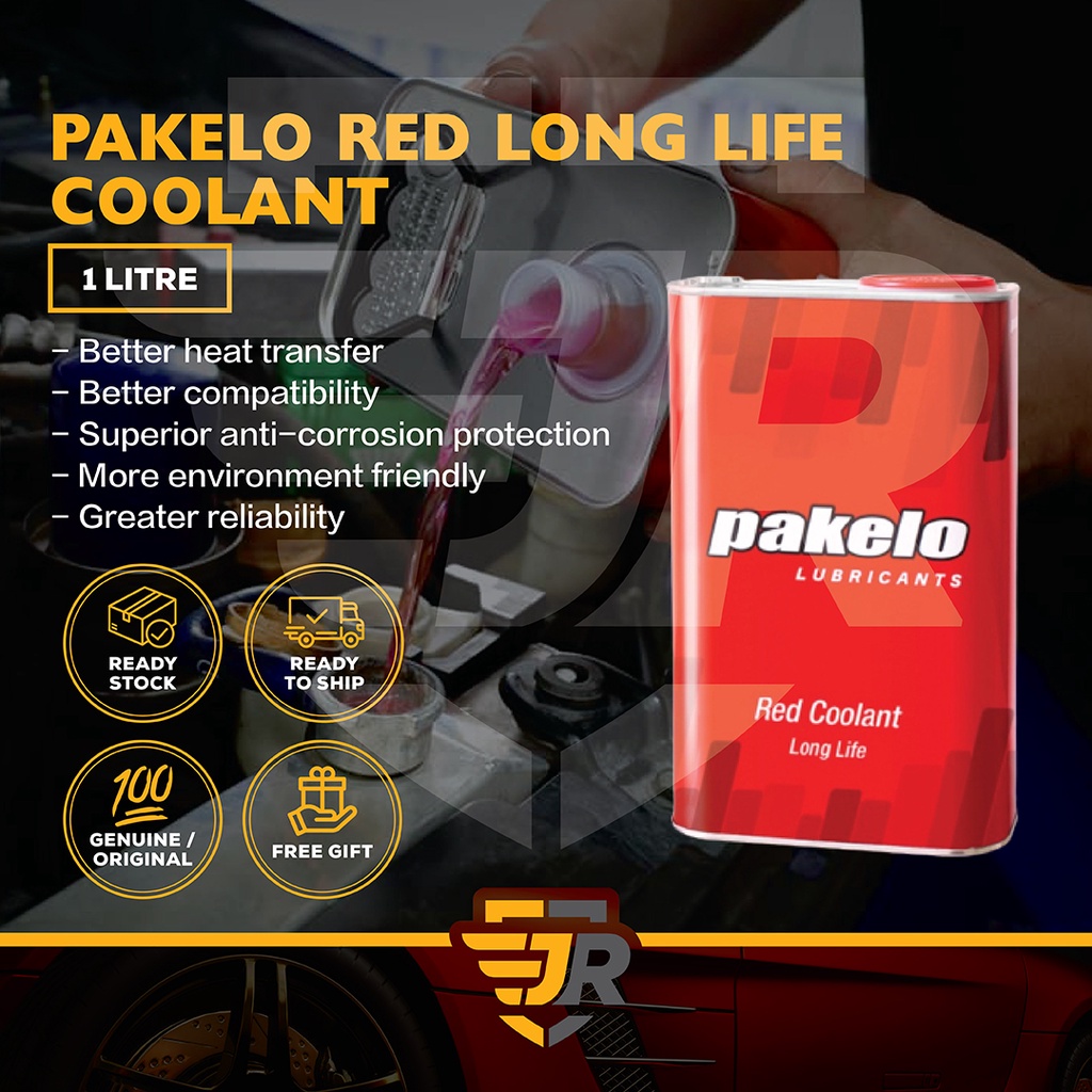 Pakelo Red Long Life Radiator Coolant 1 Liter 1L Honda Toyota Nissan Perodua Proton Hyundai Kia ...