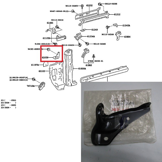 TOYOTA LAND CRUISER INSTRUMENT PANEL TO COWL SIDE BRACKET | Shopee Malaysia