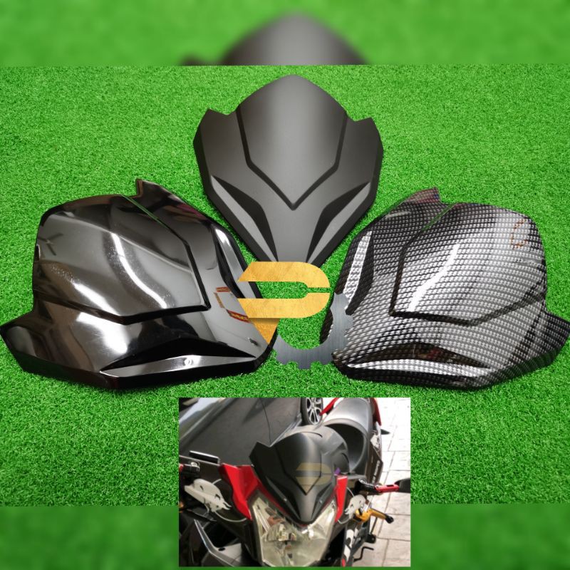 SYM VF3I VISOR COVER WINDSHLIED MATT BLACK CARBON | Shopee Malaysia