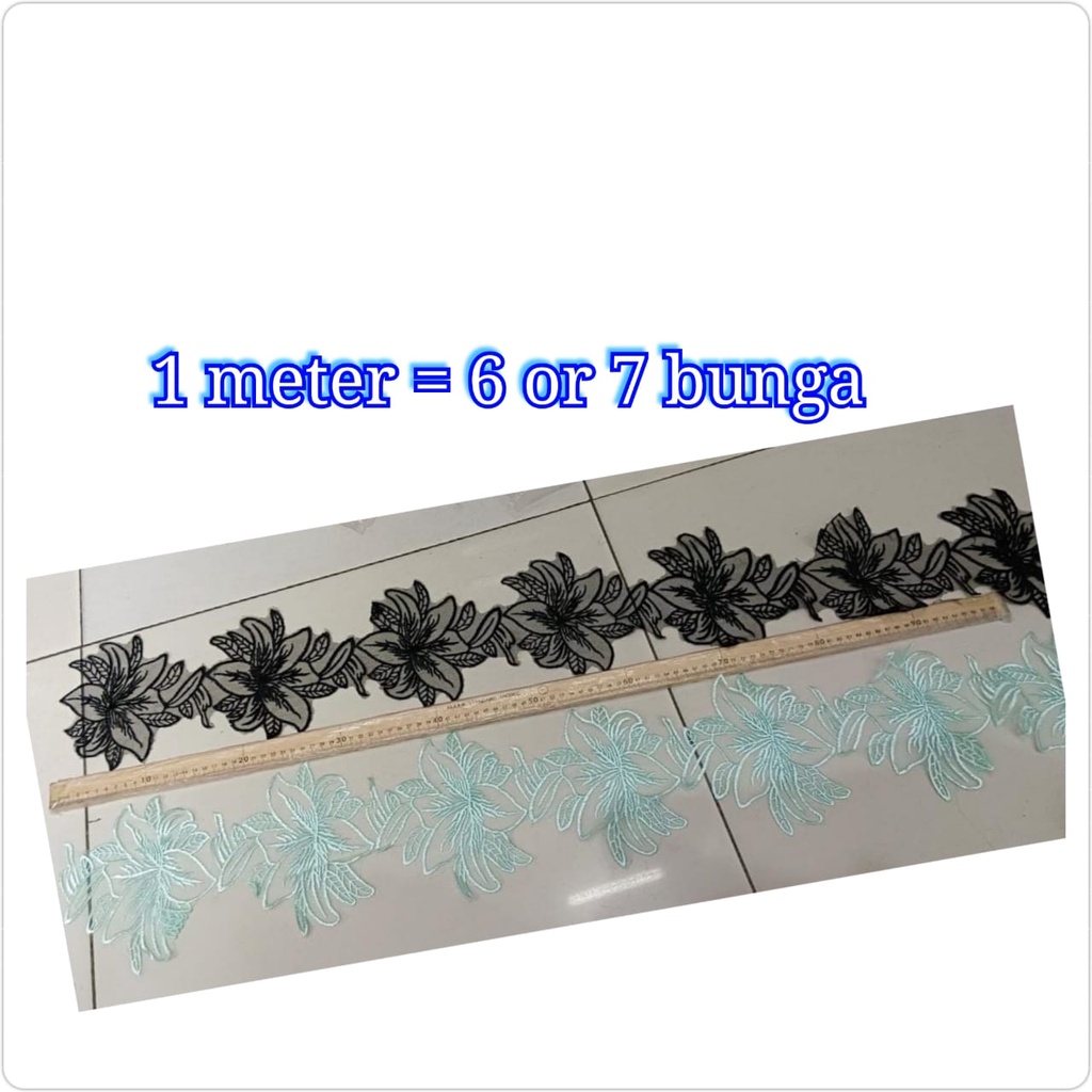 Lily Bunga Lace Patch, Renda Lace, Lace Meter, Border Lace, Flower ...