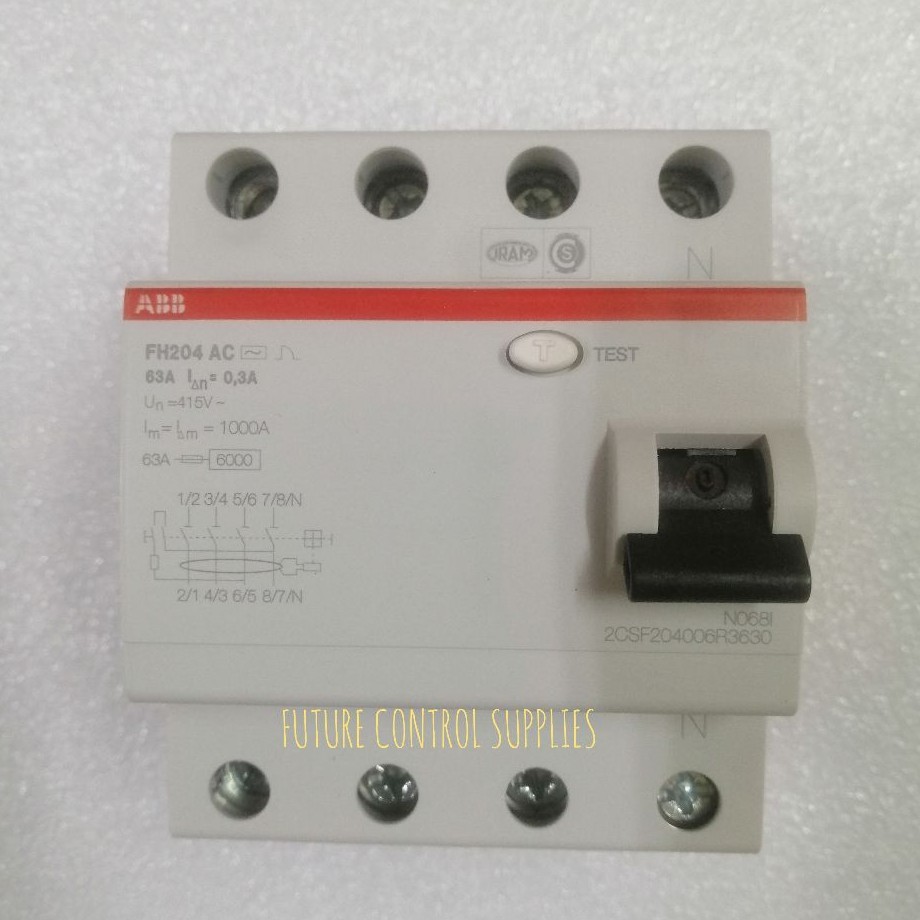 ABB FH204 AC-63/0,3 RCCB/ELCB 4 Poles 300mA | Shopee Malaysia