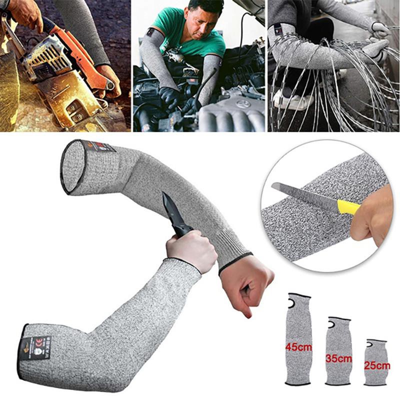 Safety Arm Sleeve Anti Cut Puncture Proof Guard Bracers Protector Sport ...