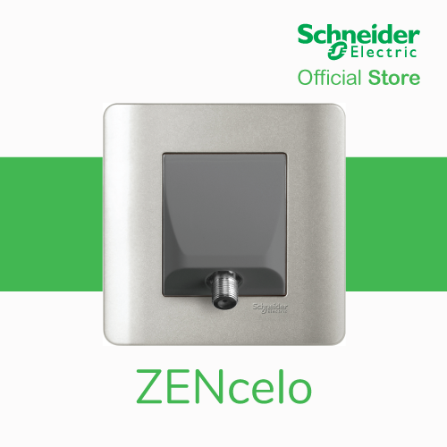Schneider Electric Zencelo CATV Socket 1 Gang Silver Satin | Shopee ...