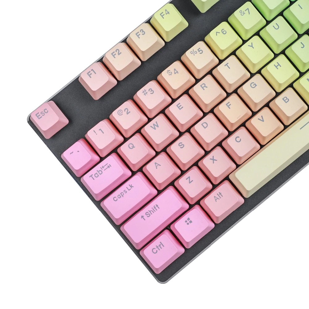 [ Double Shot ] Gradient Keycaps PBT OEM Profile 108 For Mechanical ...