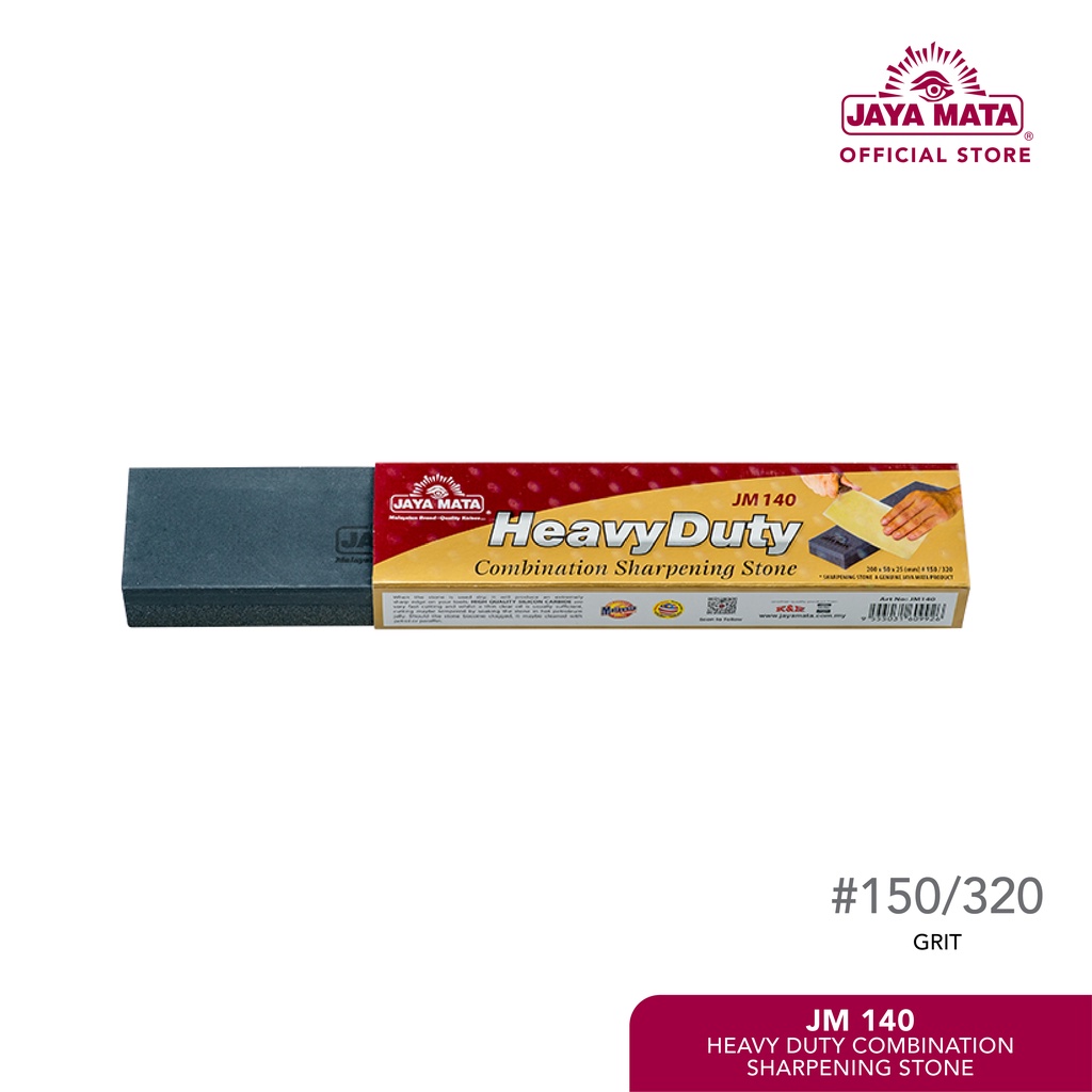 JAYA MATA Grit #150/320 Heavy Duty Combination Sharpening Stone JM140 | Shopee Malaysia
