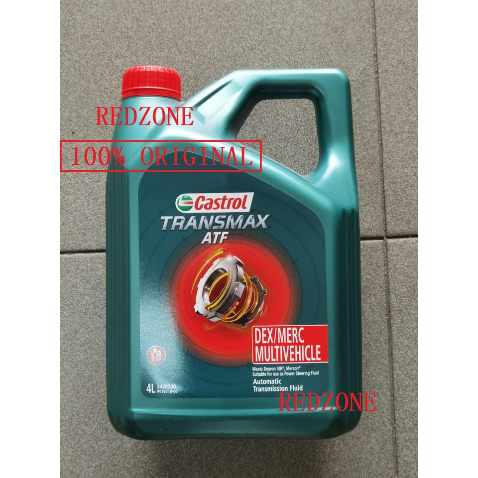 CASTROL TRANSMAX ATF AUTO TRANSMISSION OIL 4L 100% ORIGINAL | Shopee ...