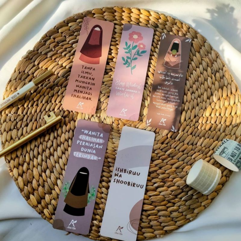 (5Pcs) Islamic Bookmarks Daily reminder Muslimah Manhaj Moslem Cute ...
