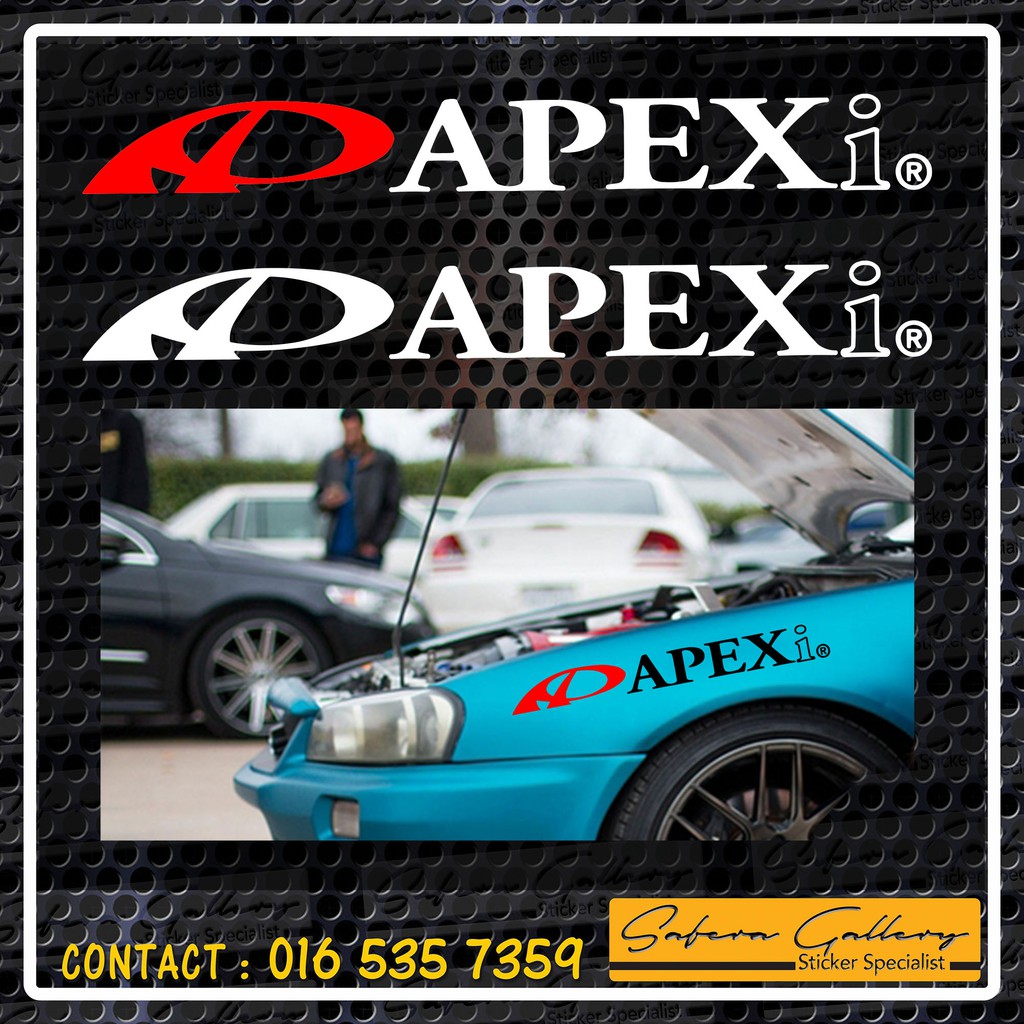 apexi car sticker logo 3M sticker pantul cahaya proton perodua honda ...