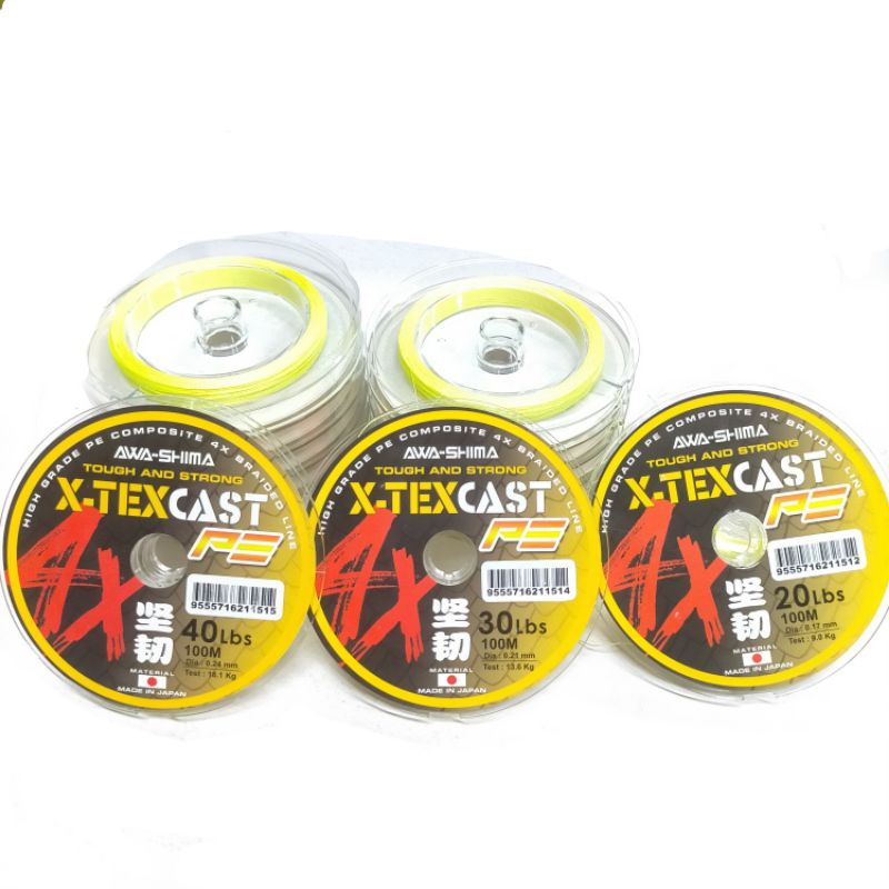 AWASHIMA X-TEX CAST 4X BRAIDED LINE | Shopee Malaysia