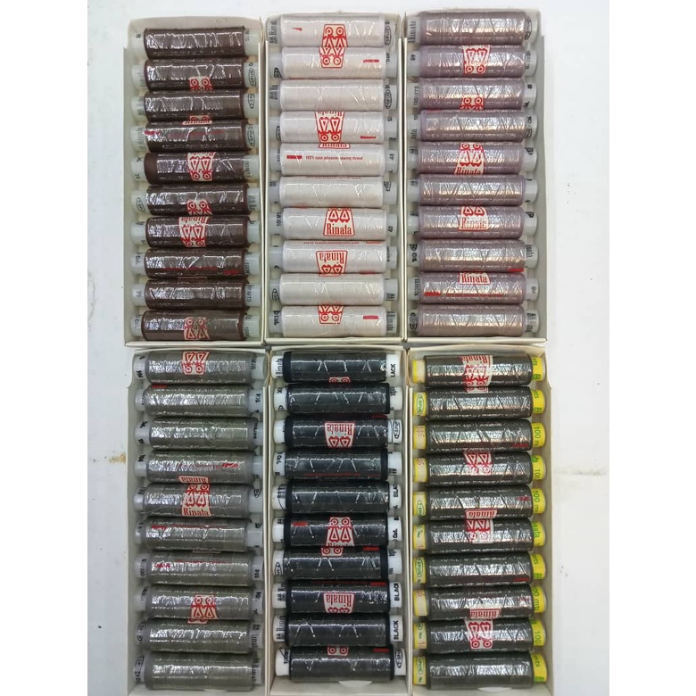 Benang Jahit Brand Rinata 100m / 📣📣📣Rm 2 👉10 pcs per pack / Sewing ...