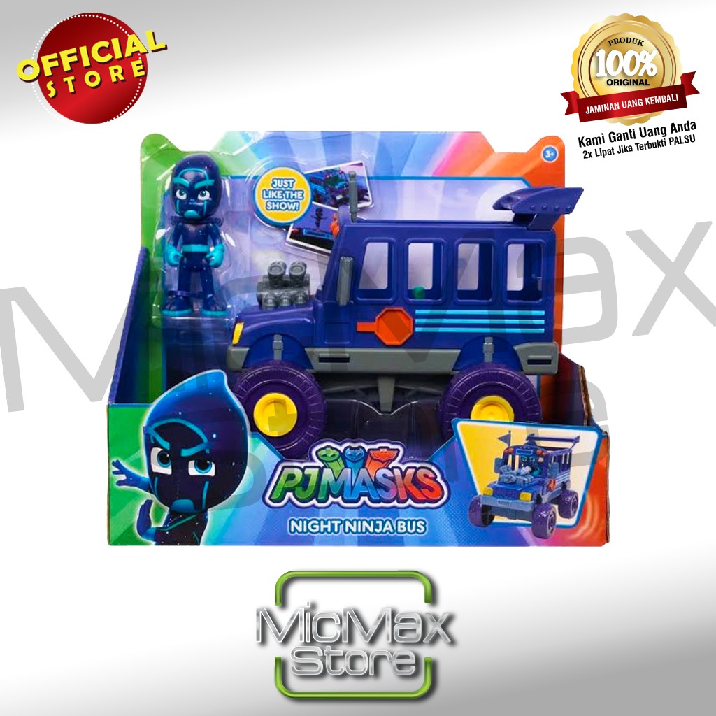 Pjmasks Night Ninja Bus Vehicle & Figure Pj Masks | Shopee Malaysia