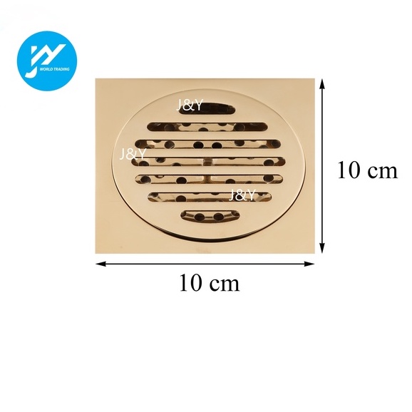 Gold Bathroom 4"x4" Floor Grating W/Filter W/Drain Copper Anti ...